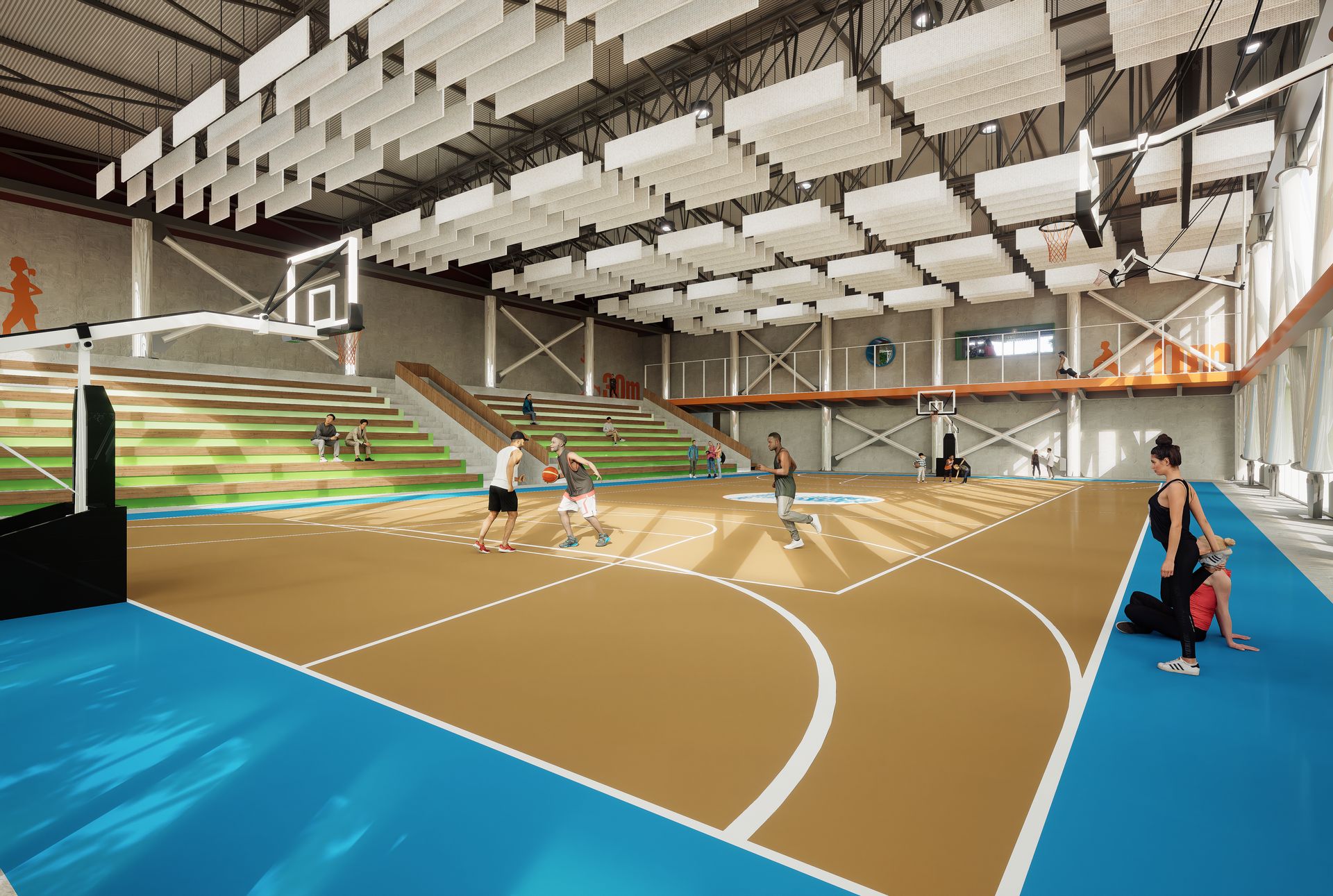 Renders Interiores Coliseo Y Auditorio Colombo Gales Innoprac